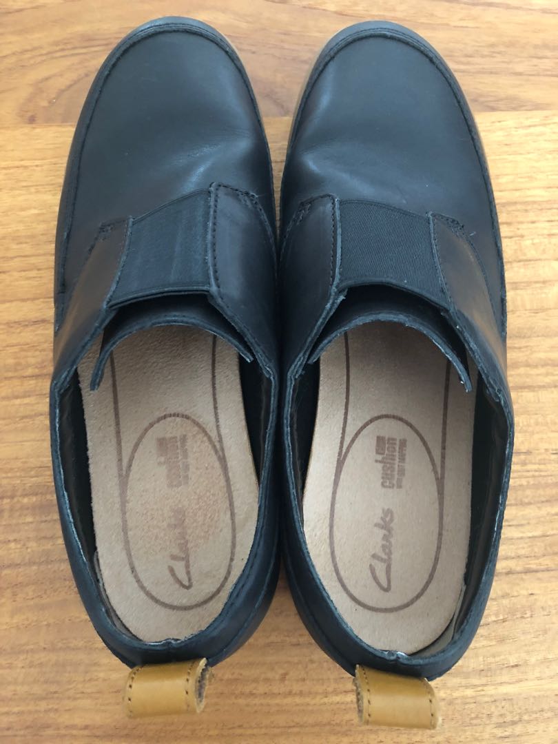 Clarks Mapped Easy Black Leather, Men's Fashion, Footwear, Dress Shoes ...