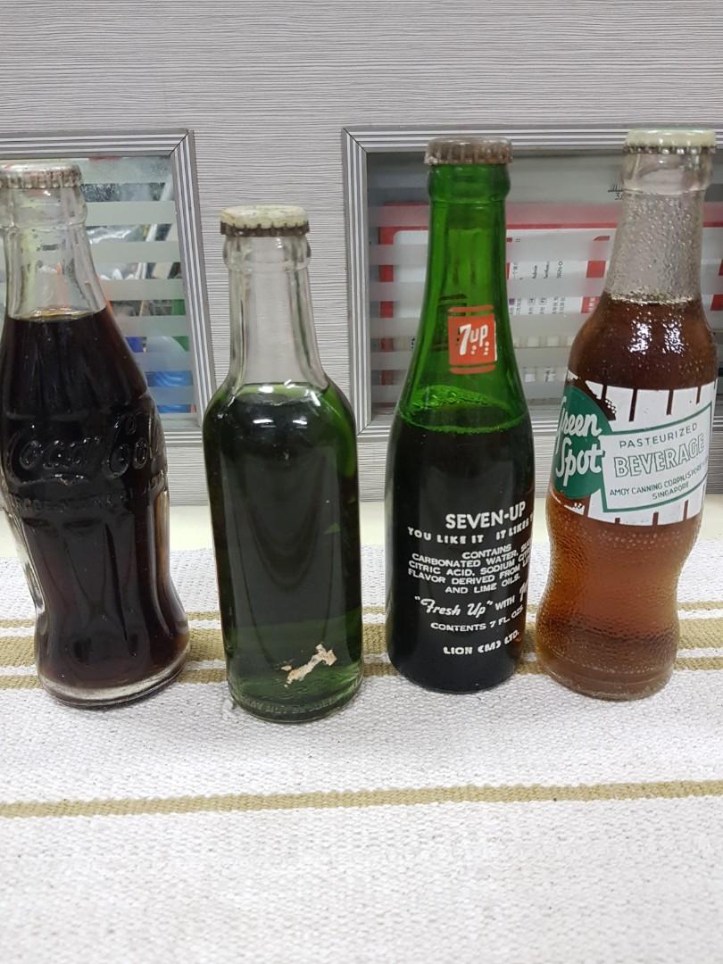 Coca Cola / F&N / 7 up / green spot bottles Collectibles, Hobbies ...