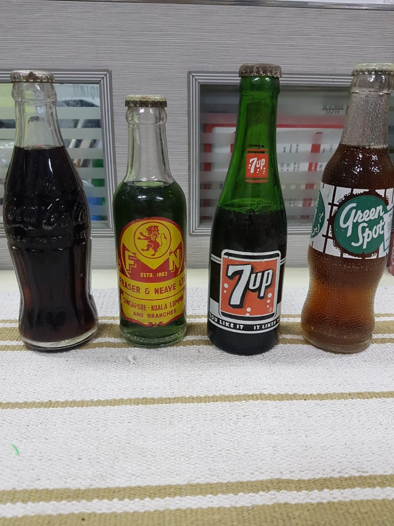 Coca Cola / F&N / 7 up / green spot bottles Collectibles, Hobbies ...