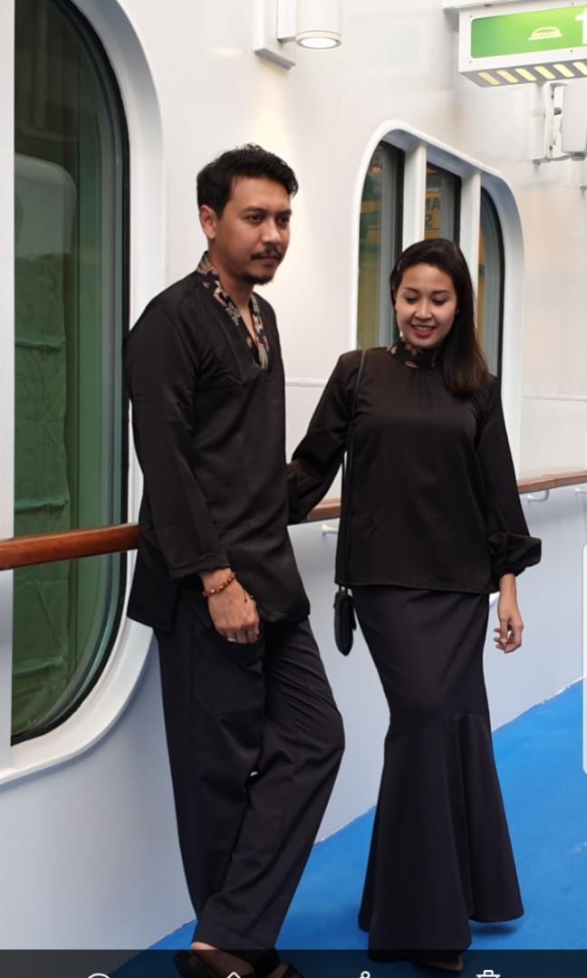 Couple Set Hari Raya, Women's Fashion, Muslimah Fashion, Baju Kurung ...