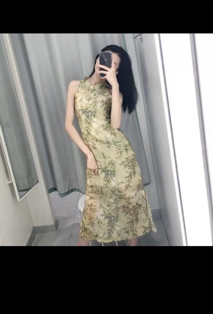 Laced back Cheongsam, Women's Fashion, Tops, Sleeveless on Carousell