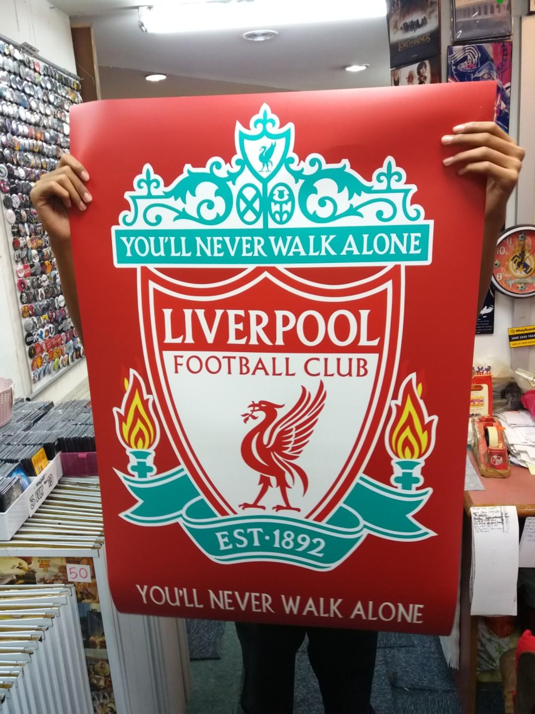 LIVERPOOL YNWA POSTER, Furniture & Home Living, Home Decor, Other Home ...
