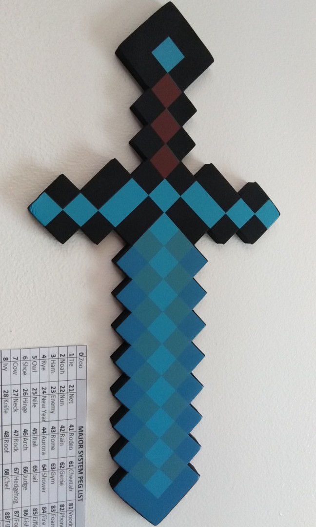 Minecraft Sword Toy Model Figure, Hobbies & Toys, Toys & Games on Carousell