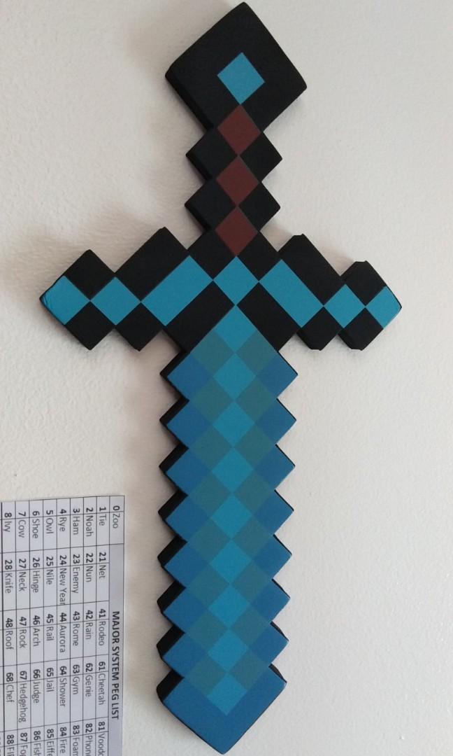 Minecraft Sword Toy Model Figure, Hobbies & Toys, Toys & Games on Carousell