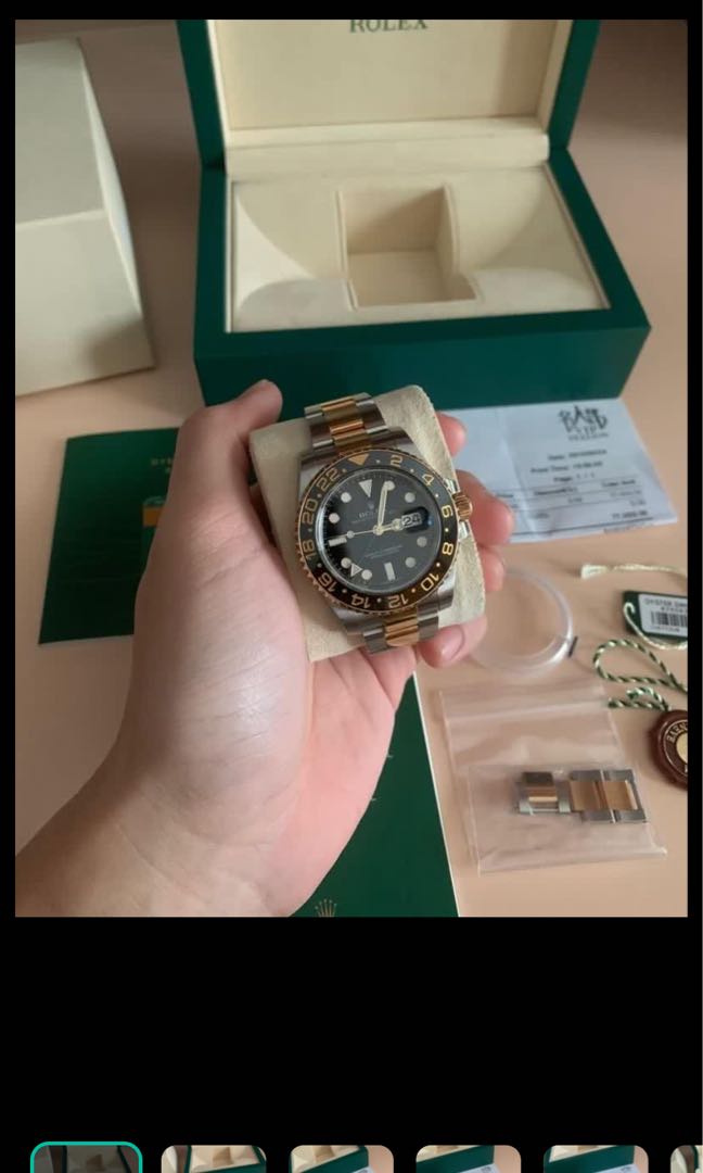 Rolex gmt master 2 half gold complete set no trade pls., Mobile Phones ...