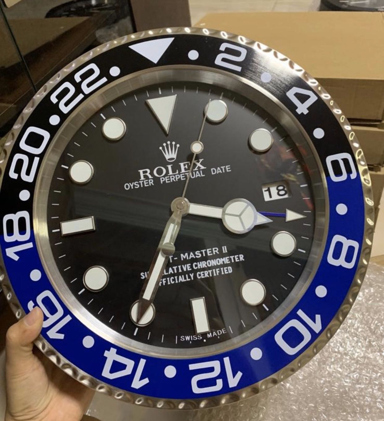 Rolex wall clock - Batman GMT Master II clock, Luxury, Watches on Carousell