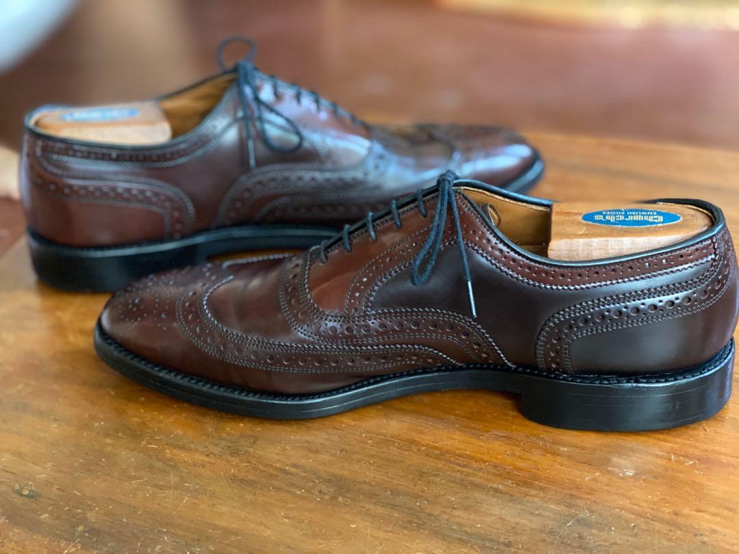 Shell Cordovan Allen Edmonds Cambridge brogue wingtip oxford Burgundy ...