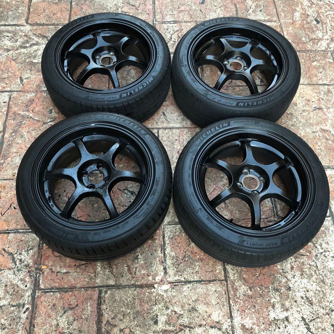 Sport Rim Advan RG 17x7.5.jj pcd100, Auto Accessories on Carousell
