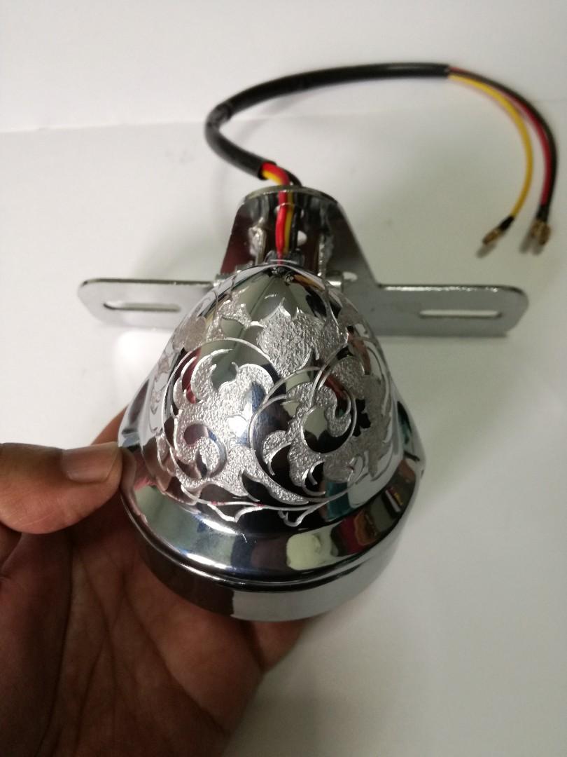 Universal custom hand engraved back lamp, Motorbikes on Carousell