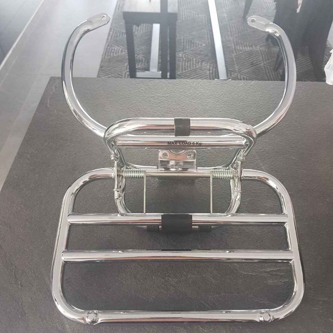 Vespa GTS Rear Rack, Motorcycles, Motorcycle Accessories on Carousell