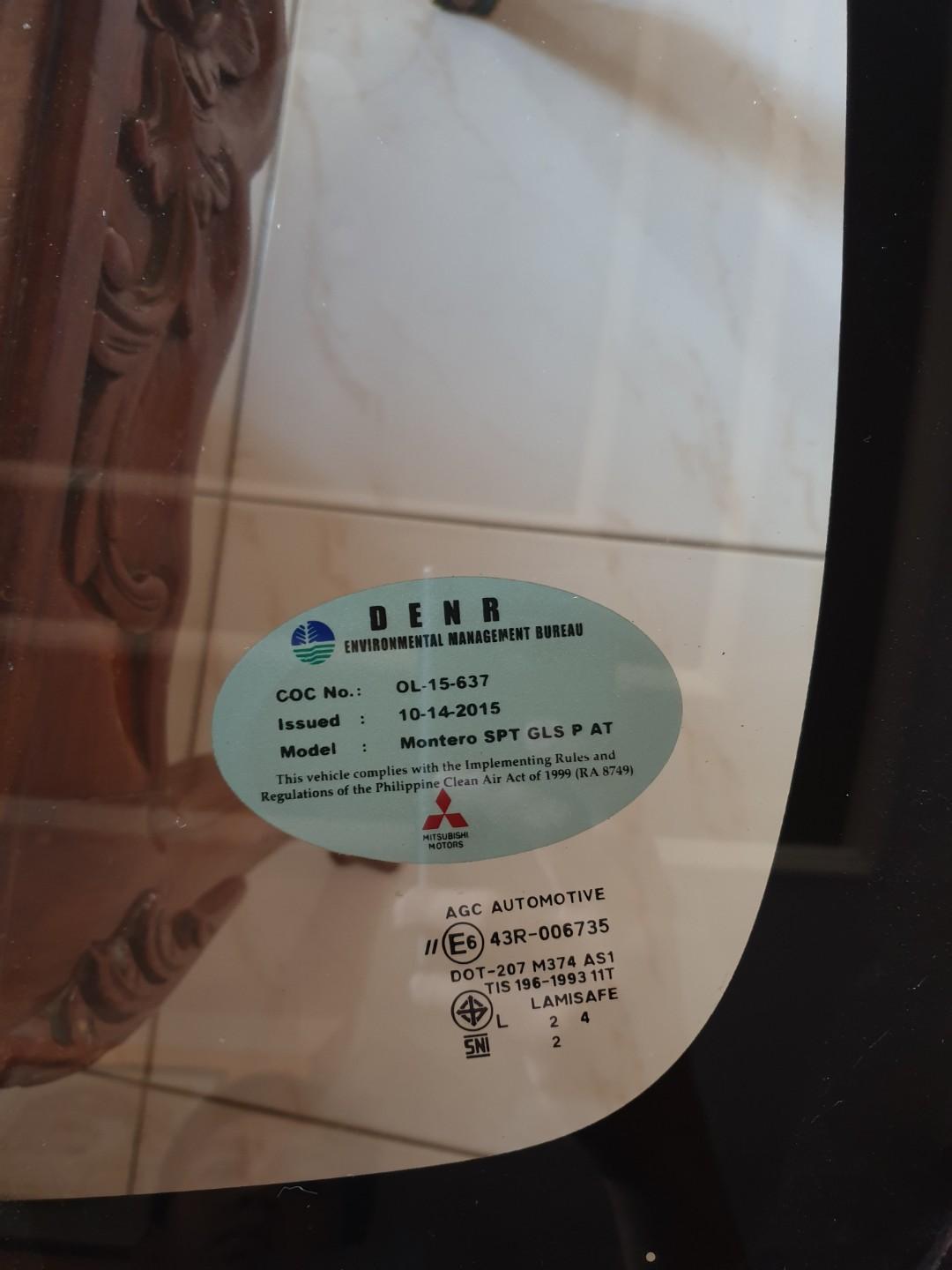 Mitsubishi Montero Sport 2016 Windshield, Car Parts & Accessories ...