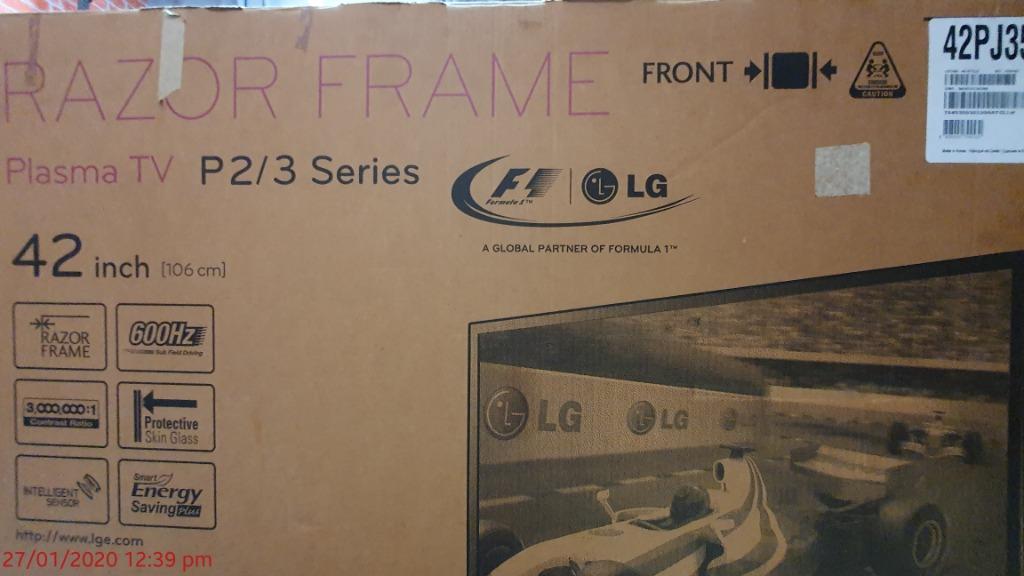 LG Razor Frame 42" Plasma TV, TV & Home Appliances, TV & Entertainment ...