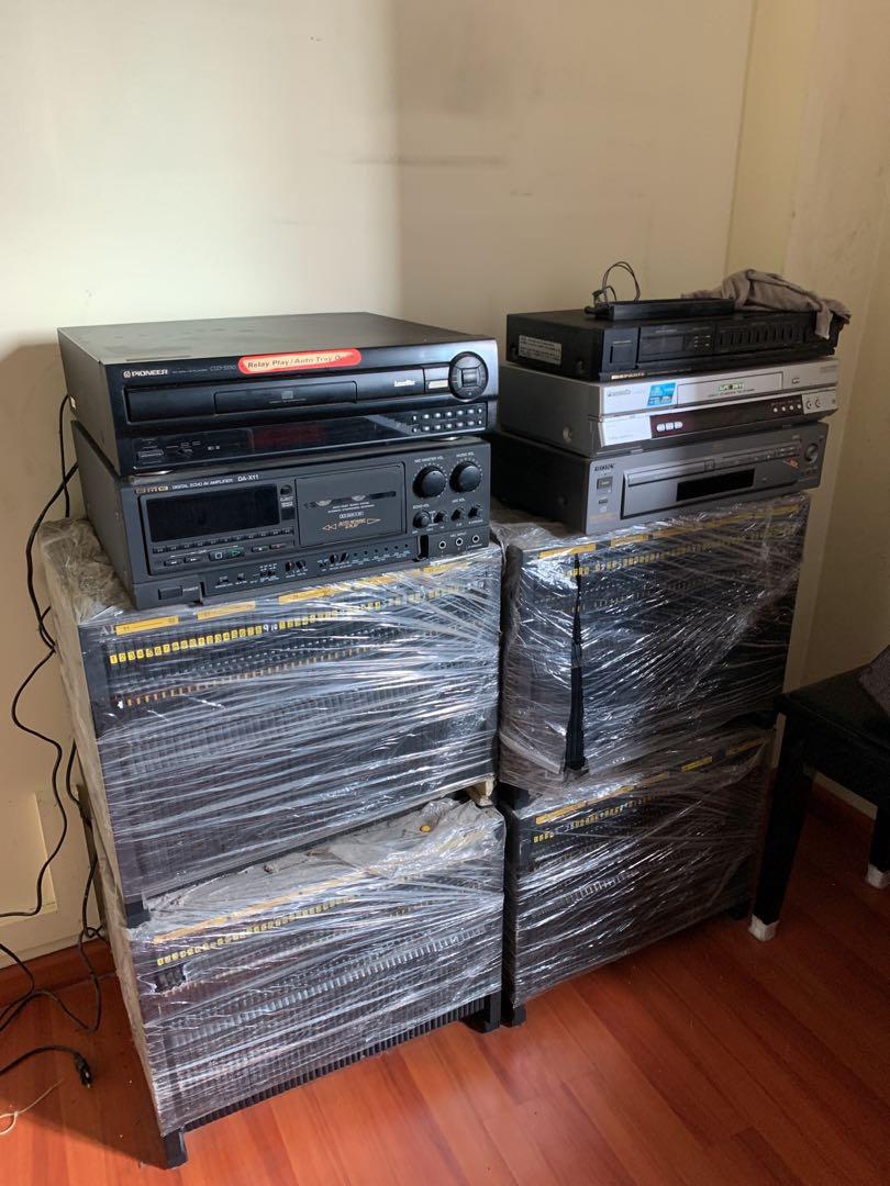 [FULL BUNDLE SET] Laser Disc (LD) racks and players, Furniture & Home ...