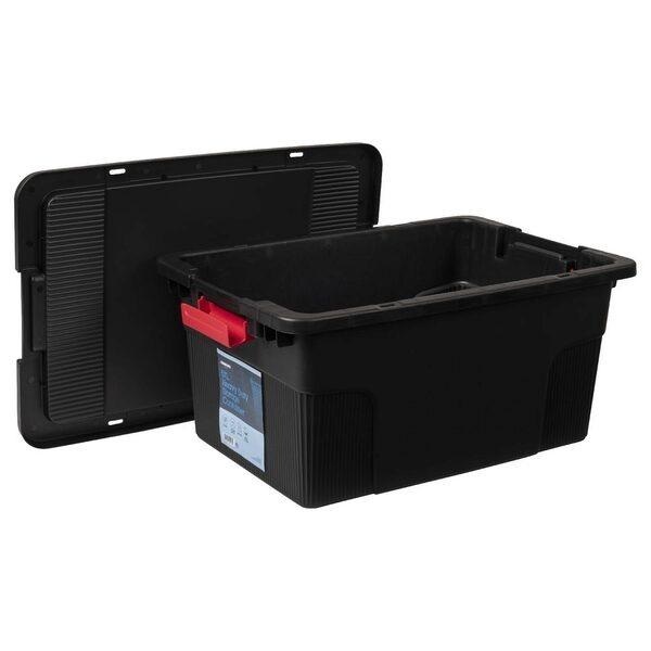 Heavy Duty Container Black - 57 Litre with lid - Have over 40 boxes ...