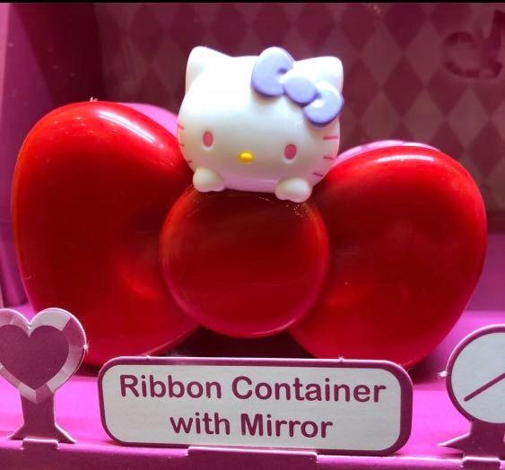 Hello Kitty Ribbon Container with Mirror, Hobbies & Toys, Collectibles ...