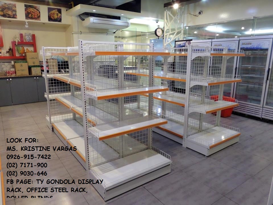 mesh type gondola adjustable shelves display rack, Furniture & Home ...