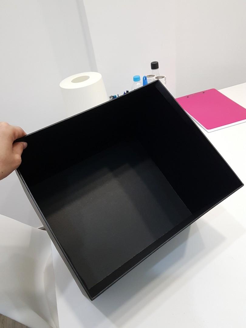 Solid Black Paper Laminated Cardboard Boxes, Hobbies & Toys, Stationery ...