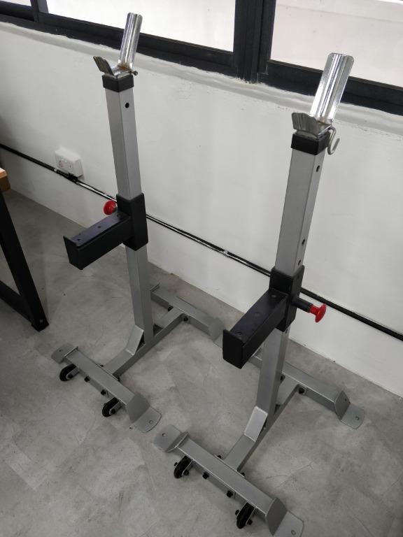 Squat Rack (solid safety arms + adjustable height), Sports Equipment ...