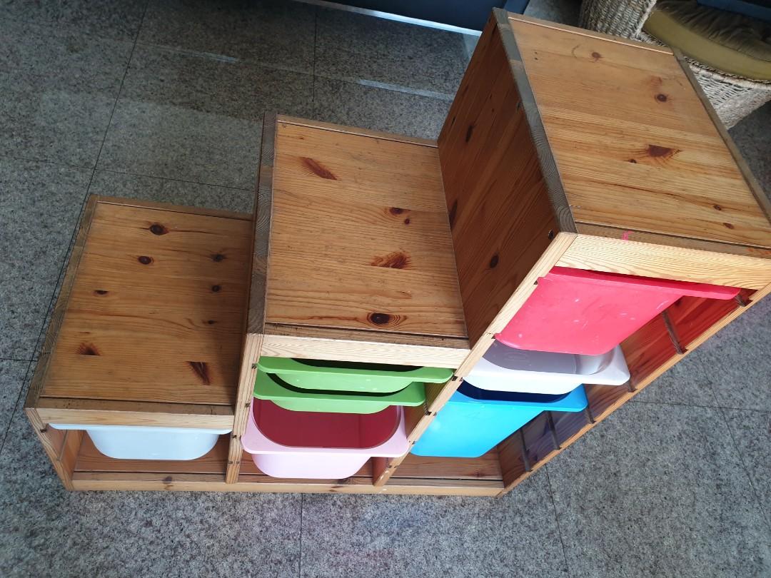 Trofast Wooden Step Storage with 7 Drawers, Furniture & Home Living ...