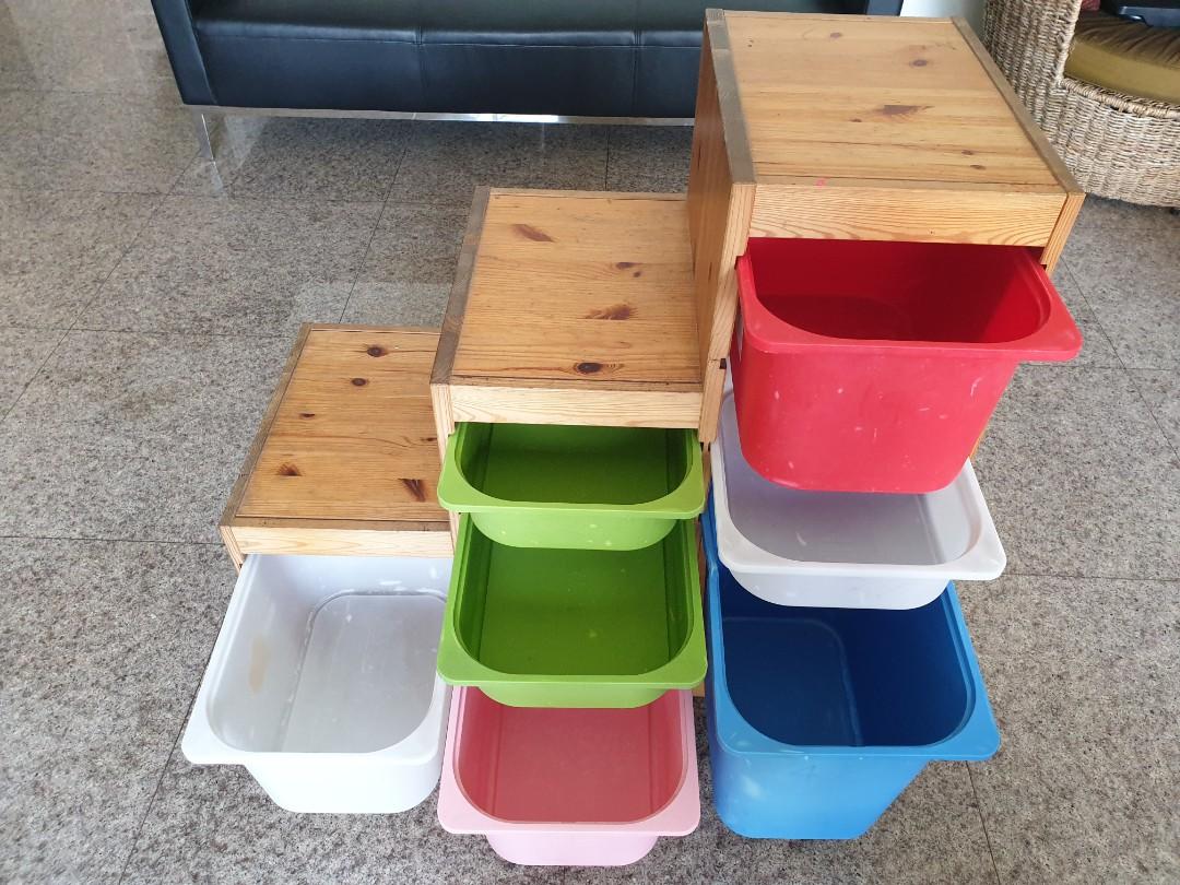 Trofast Wooden Step Storage with 7 Drawers, Furniture & Home Living ...