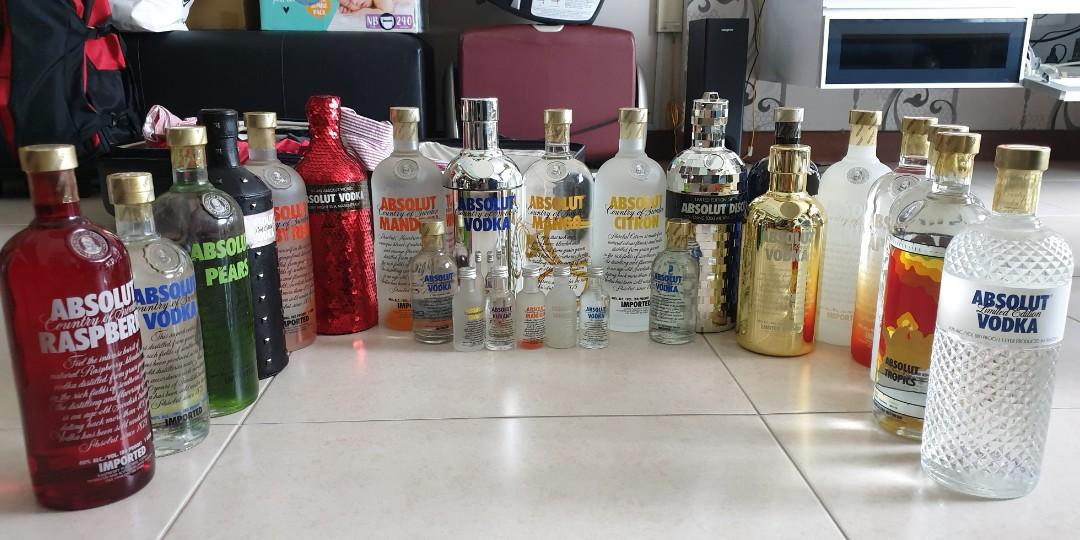 Absolut Vodka Collection, Food & Drinks, Alcoholic Beverages on Carousell