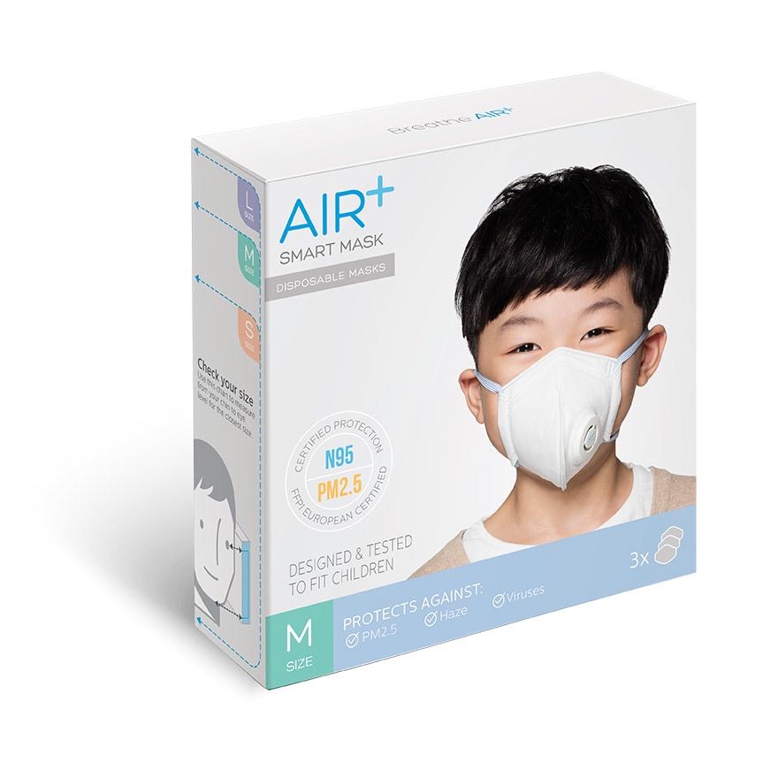Air+ Disposable Smart Mask (Medium) Surgical Mask for kids, Health ...