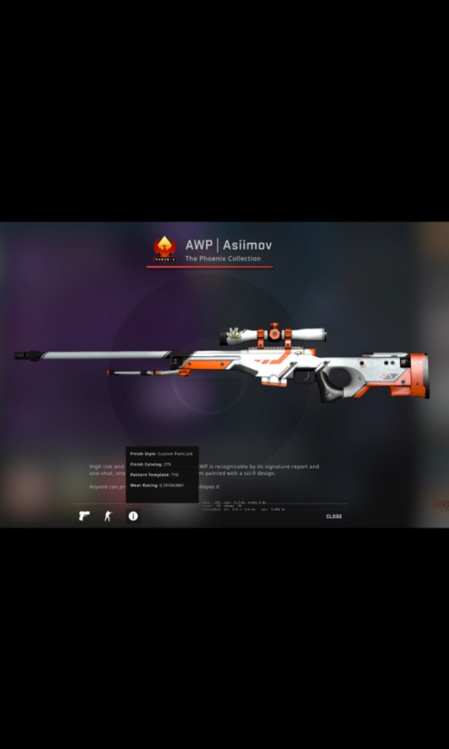 Awp Asiimov Field Tested Csgo Skins, Video Gaming, Gaming Accessories ...