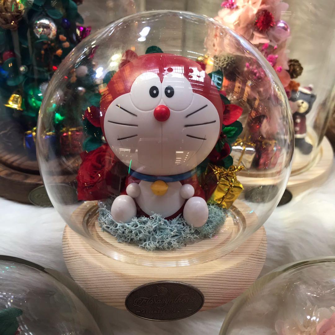 Doraemon preserved rose floral dome xiao ding dang, Gardening, Flowers ...