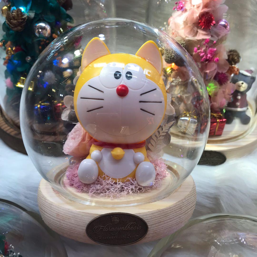 Doraemon preserved rose floral dome xiao ding dang, Gardening, Flowers ...