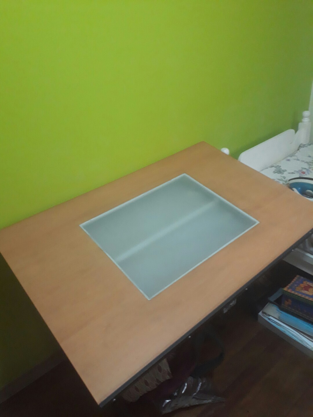 Drafting Table with Tracing Panel and Light, Furniture & Home Living ...