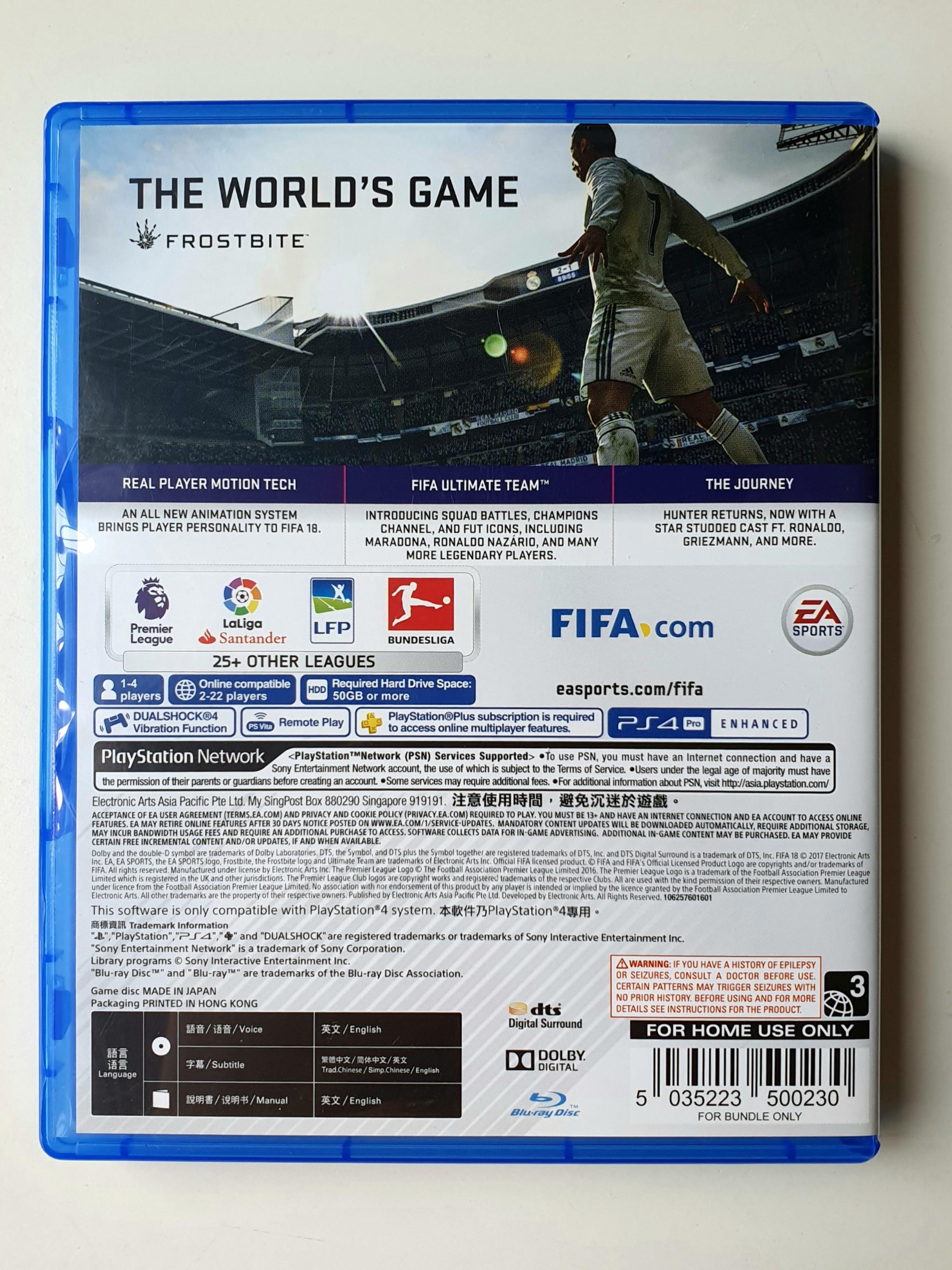 ⚠️PRICE DROP⚠️ FIFA 18 PS4, Video Gaming, Video Games, PlayStation on ...