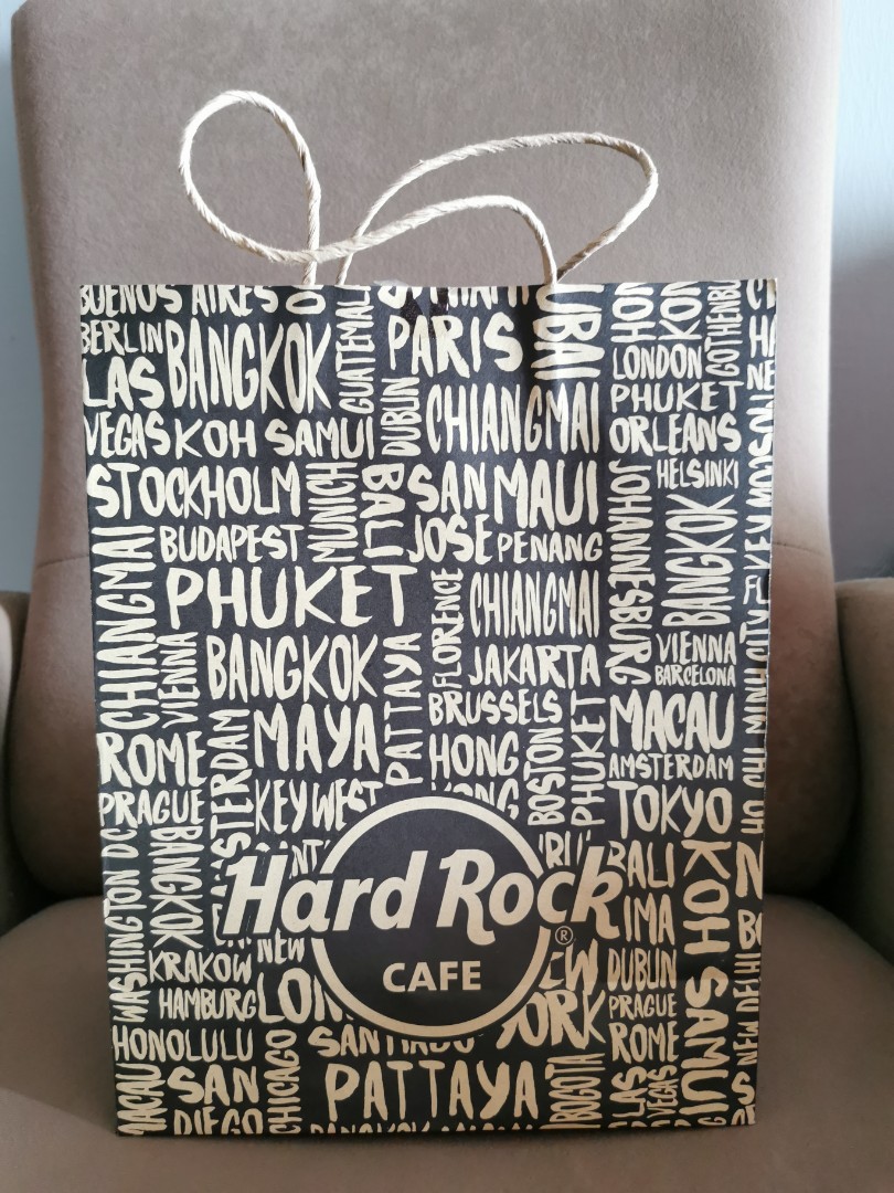 Hard Rock Cafe Paper Bag, Luxury, Bags & Wallets on Carousell