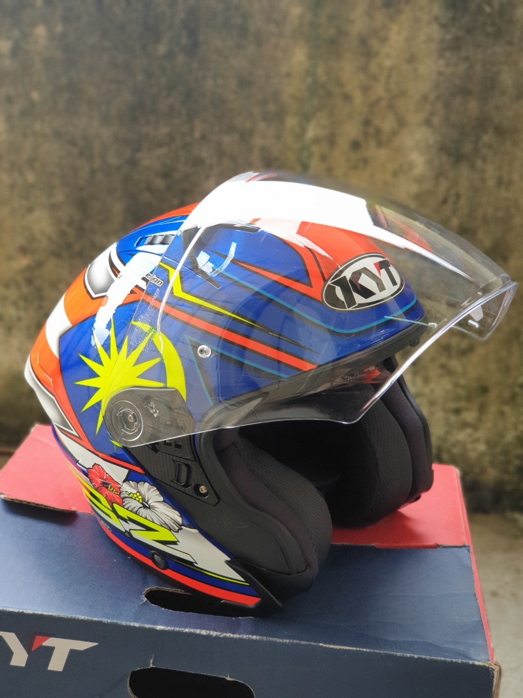 Helmet KYT NFJ MERDEKA EDITION, Auto Accessories on Carousell