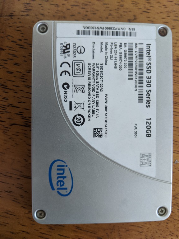 Intel SSD 330 Series 120 GB, Computers & Tech, Parts & Accessories ...