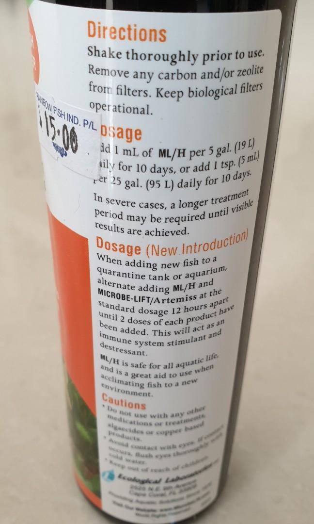 Microbe Lift Herbtana 236ml for Ich, White Spot, Flukes, Chilodonella ...