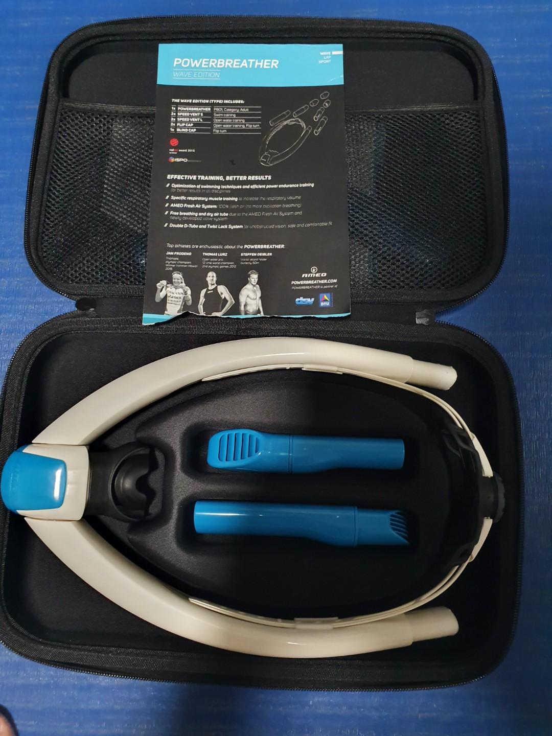 Powerbreather wave edition snorkel and breathing trainee, Sports ...