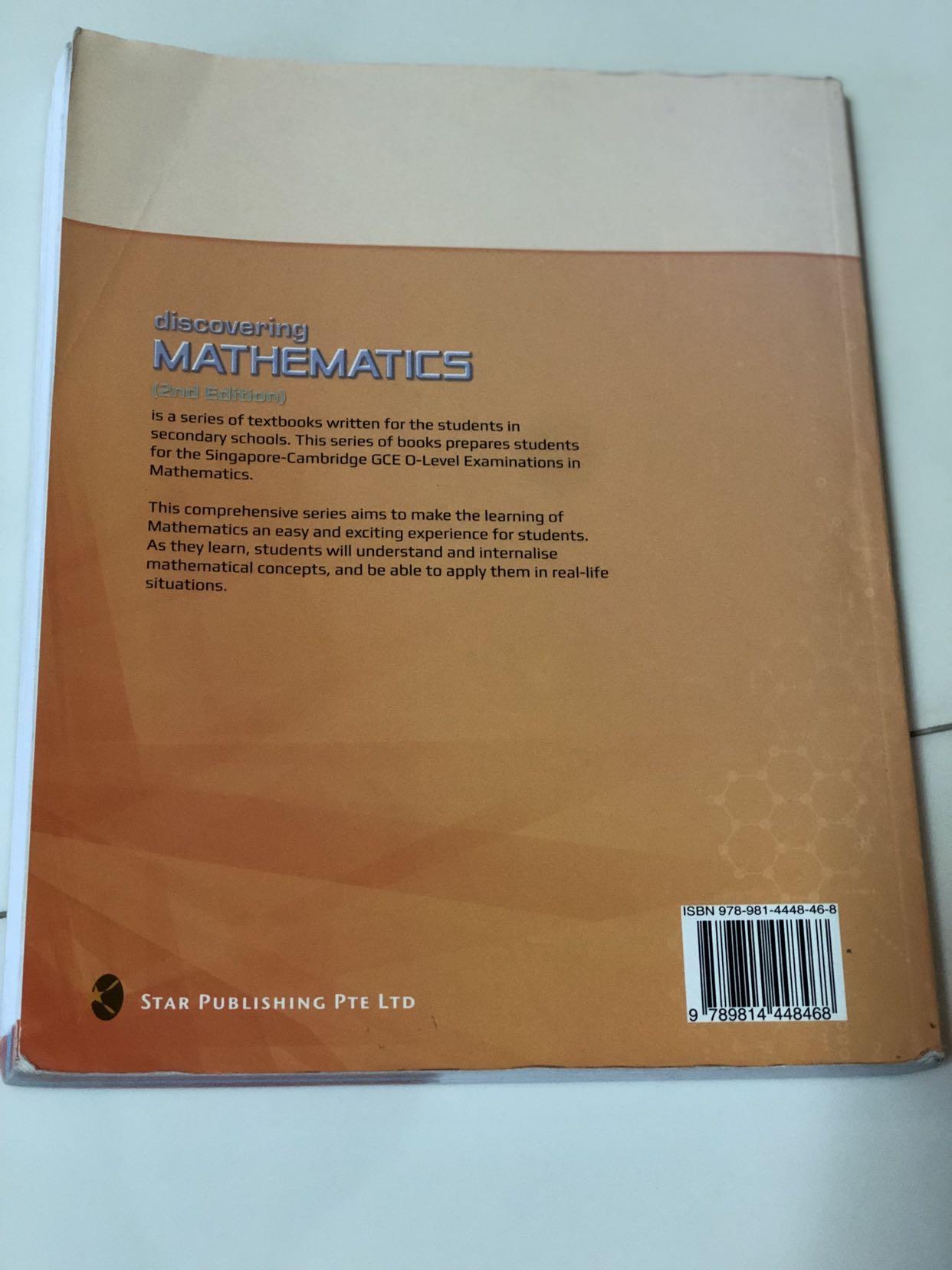 Secondary 3(Express) Discovering Mathematics 3A(2nd Edition), Hobbies ...