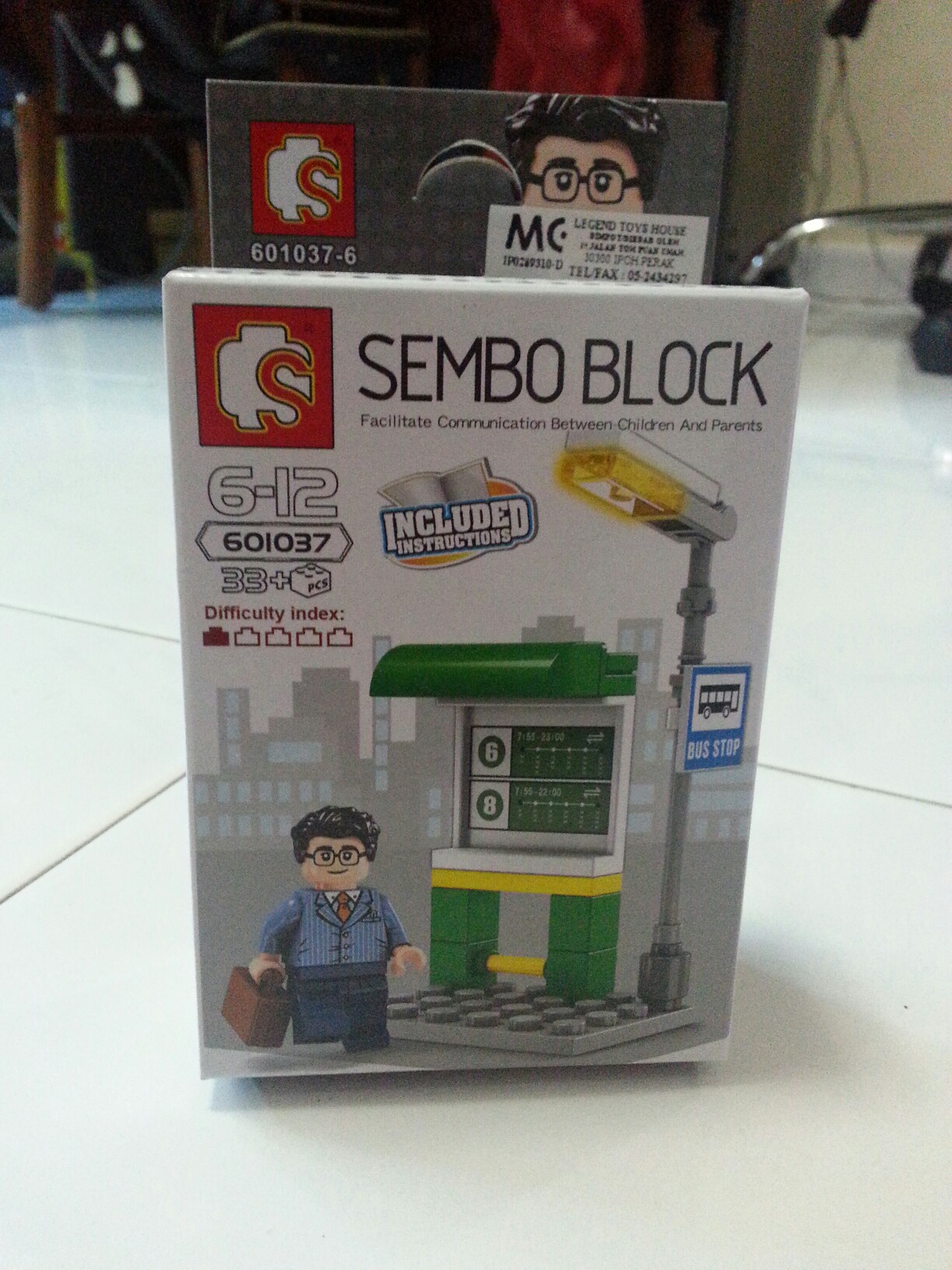 Sembo Block 601037 - Bus Stop with minifigure (Brand new), Hobbies ...