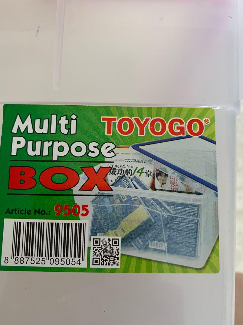 Toyogo 9505 10L storage box with cover, Furniture & Home Living, Home Improvement & Organisation ...