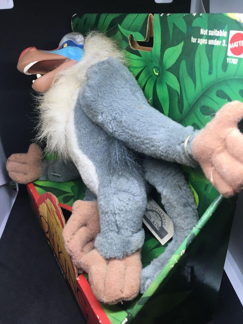Vintage 1994 Mattel Disney The Lion King RAFIKI Plush Stuffed Toy ...