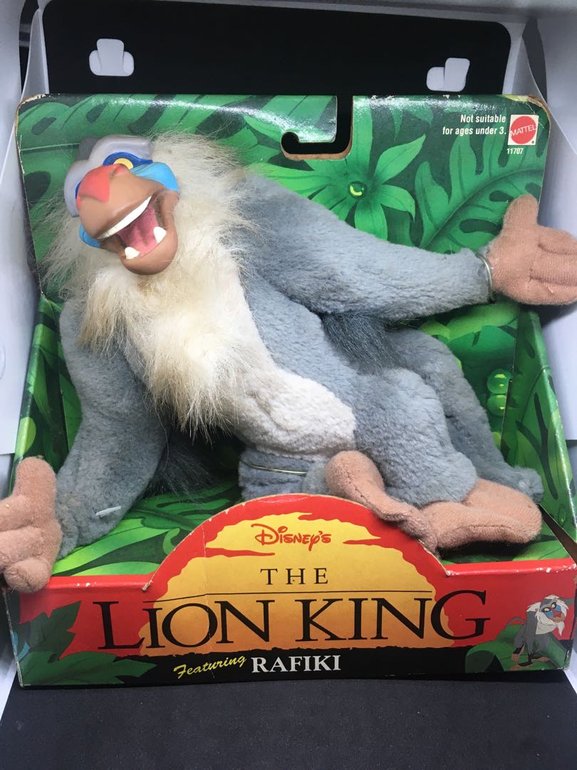 Vintage 1994 Mattel Disney The Lion King RAFIKI Plush Stuffed Toy ...