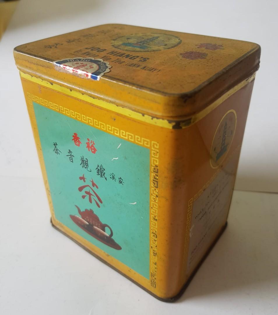 Vintage Chinese Tea Tin -Empty, Furniture & Home Living, Kitchenware ...