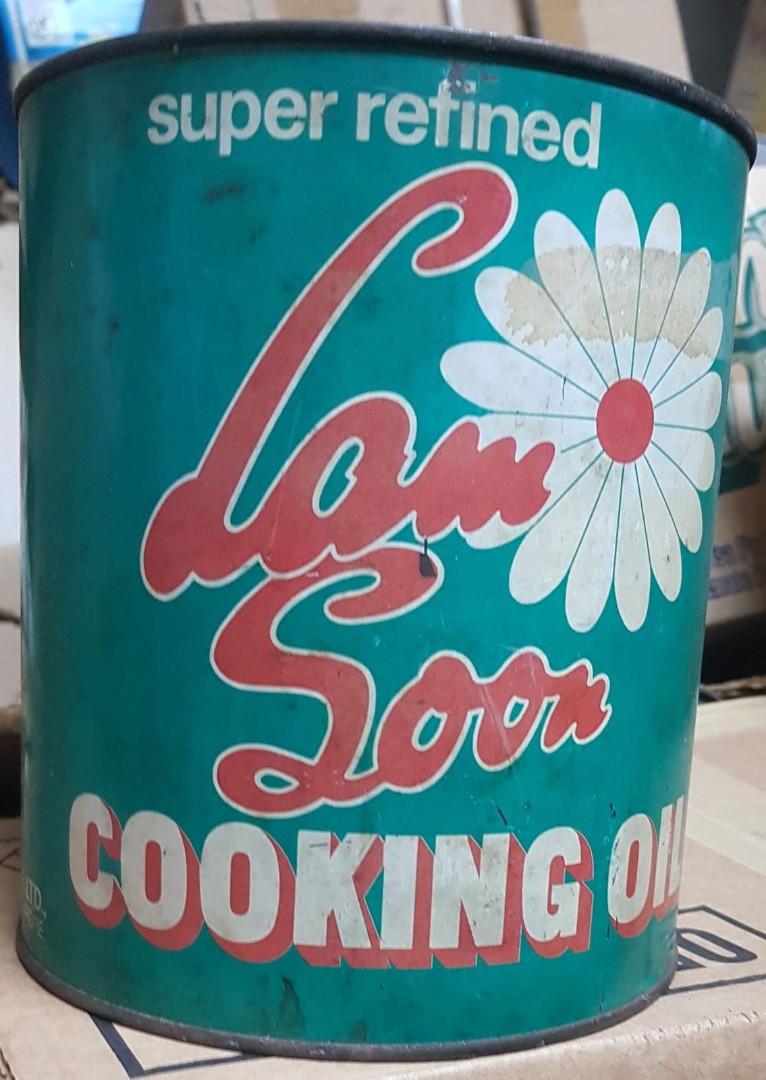 Vintage Lam Soon Cooking Oil Tin - Sealed Tin, Furniture & Home Living ...