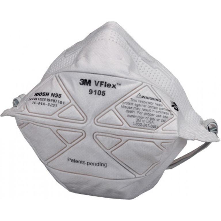 3M N95 Mask Vflex Particulate Respirator 9105 For Dust and Virus ...