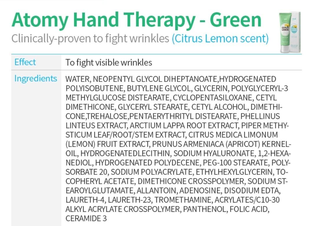 Atomy Hand Therapy, Beauty & Personal Care, Foot Care on Carousell