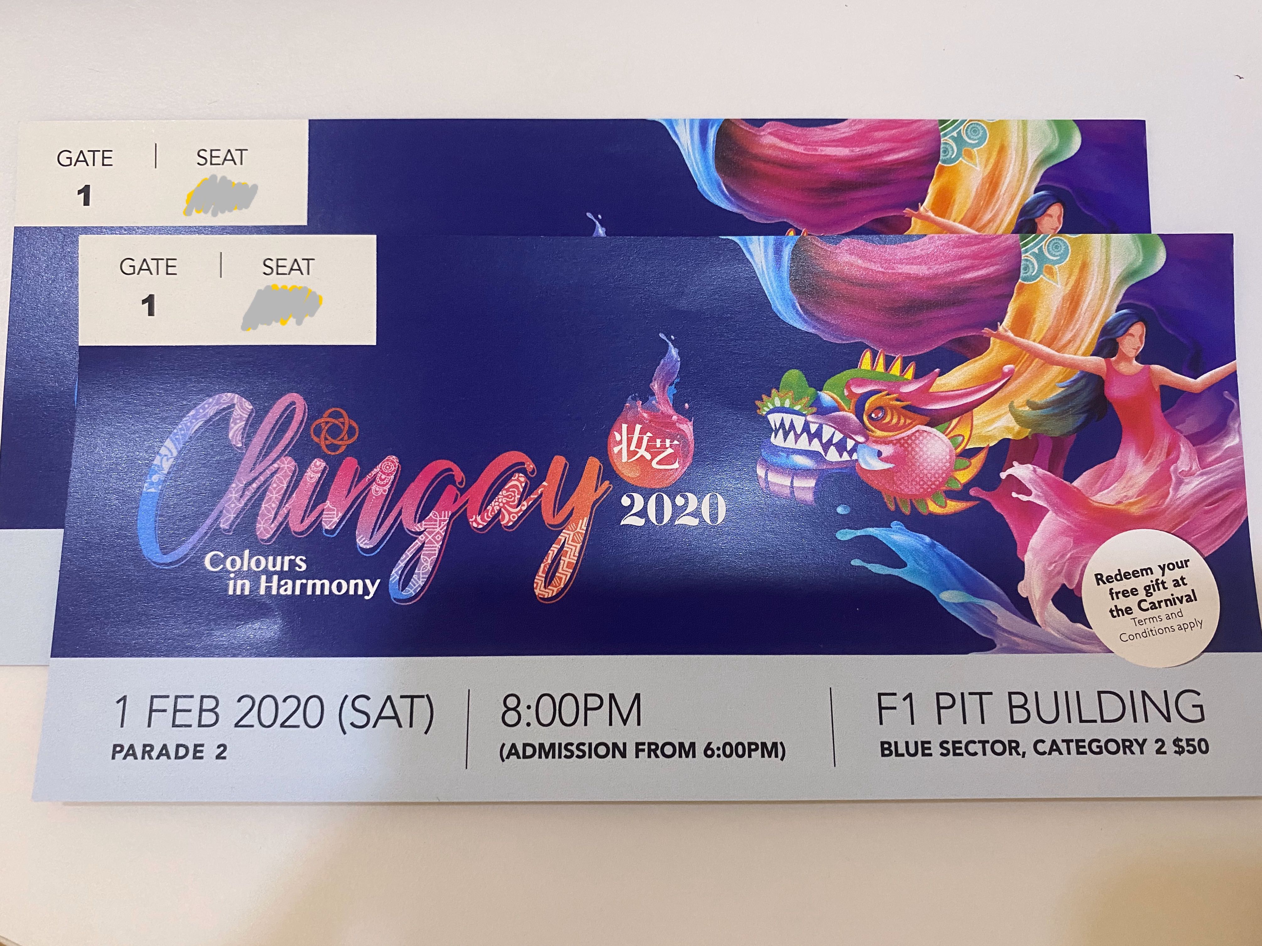 Chingay Parade Tickets, Tickets & Vouchers, Event Tickets on Carousell