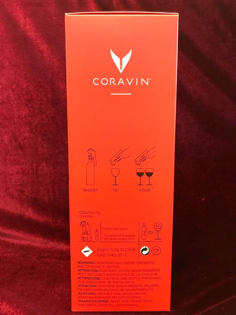 全新Coravin Model One 取酒器 限量版彩色 連兩個氬氣囊, 嘢食 & 嘢飲, 酒精飲料 - Carousell