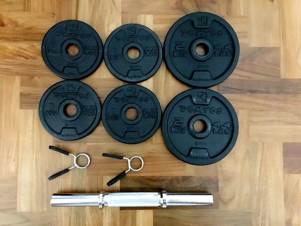 DOMYOS Weight Training Dumbbell Kit (10kg x 2), Sports Equipment, Exercise & Fitness, Weights ...