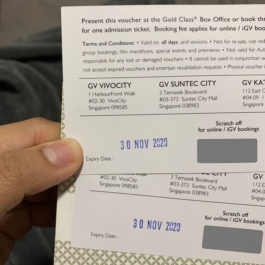 GV GOLD CLAS TICKET, Tickets & Vouchers, Vouchers on Carousell