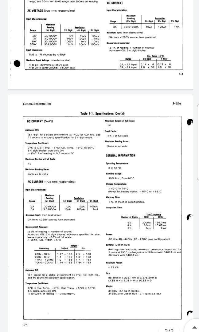HP 3468A - Multimeter, Computers & Tech, Printers, Scanners & Copiers ...